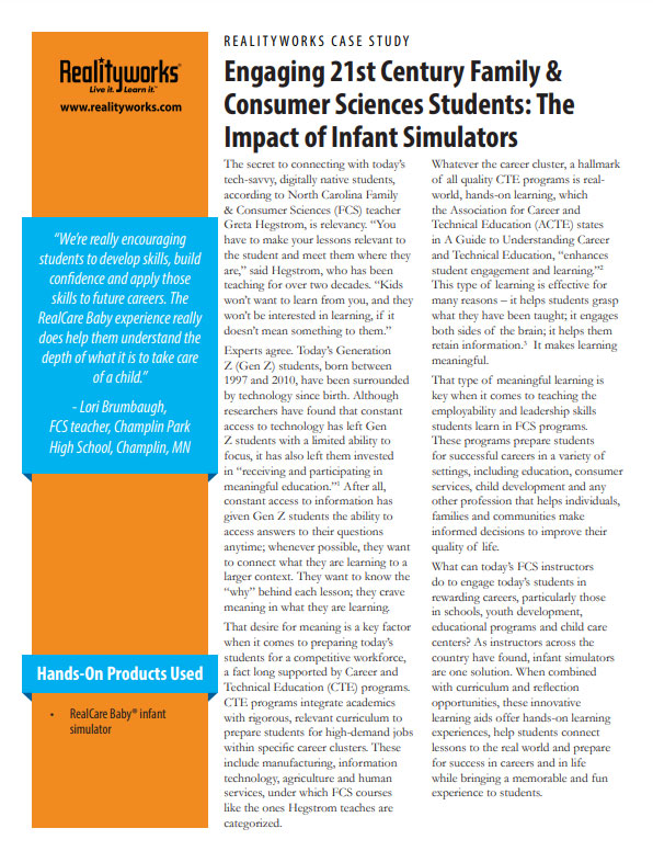 RealCare Baby Case Study by Realityworks
